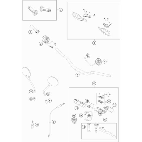 Kombilenkerschalter links von KTM - 76511070100 - ktm-shop24.de - KTM ...