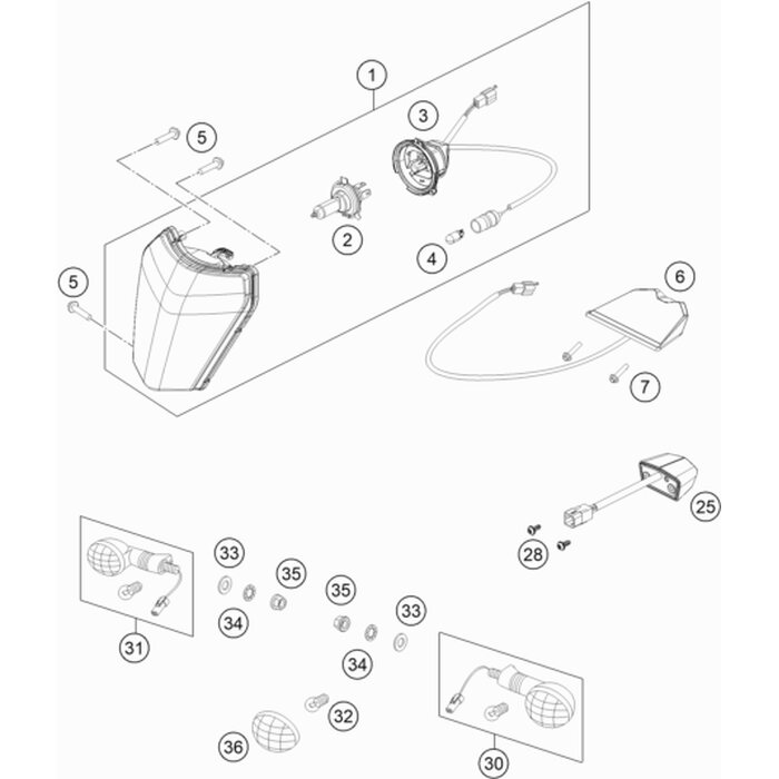 Rücklicht von KTM - 79714040000 - ktm-shop24.de - KTM-Shop24.de