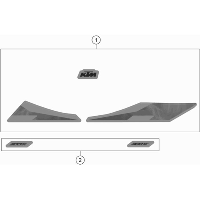 Aufkleberset 300 EXC TPI von KTM - 79708098003 - ktm-shop24.de - KTM ...